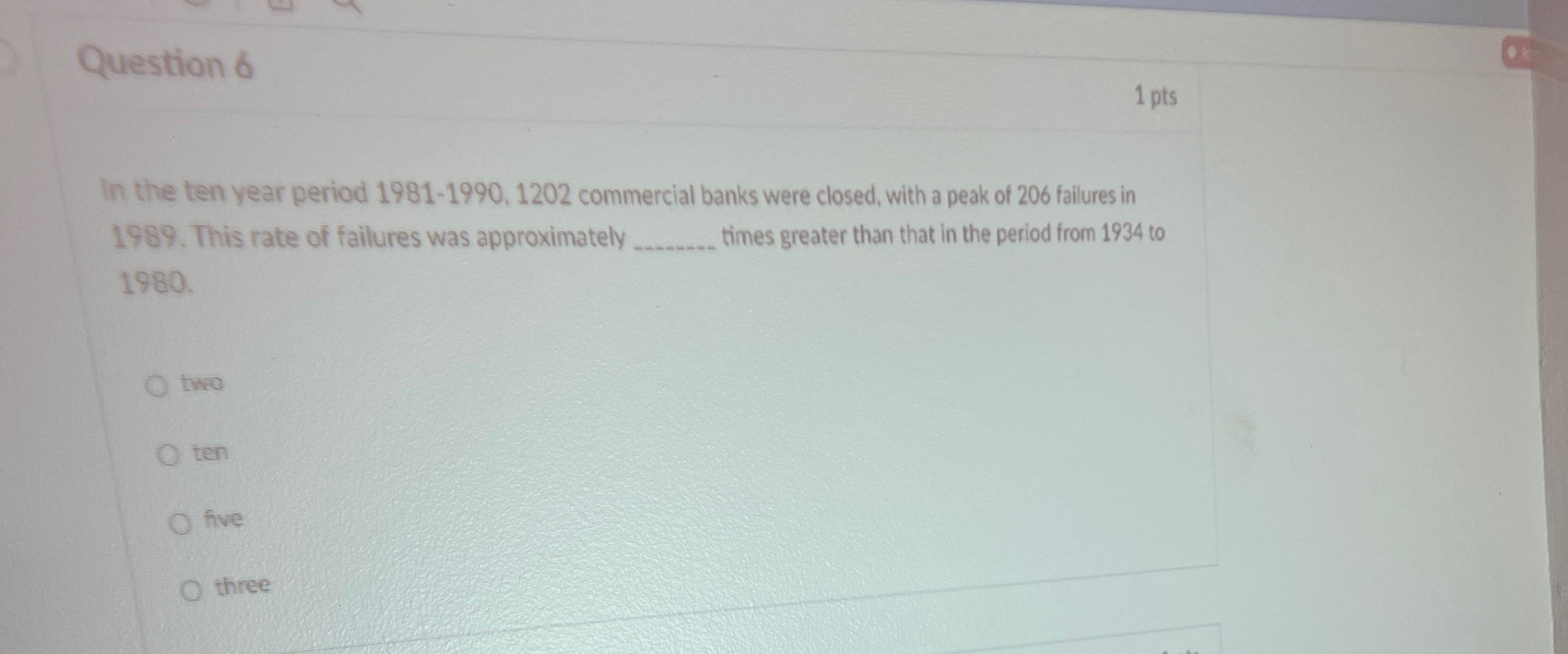Solved Question 61 ﻿ptsIn the ten year period | Chegg.com