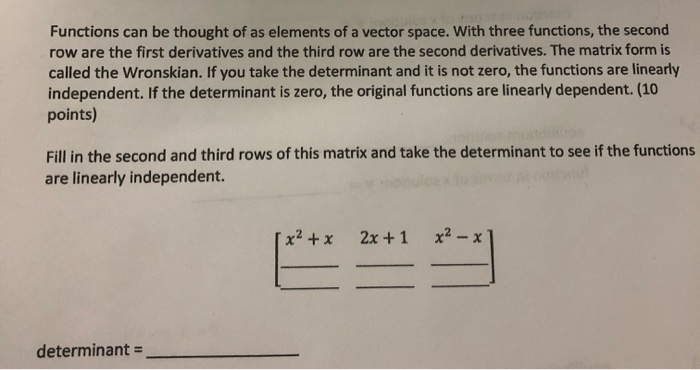 Solved Functions Can Be Thought Of As Elements Of A Vector