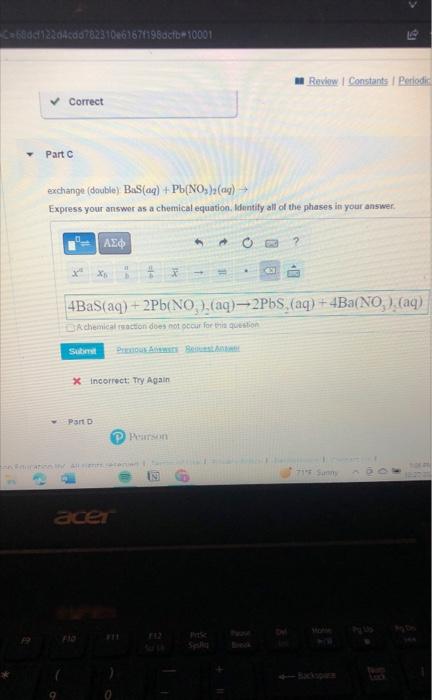 Solved exchange (dauble) BaS(aq)+Pb(NO2)2(aq)→ Express your | Chegg.com
