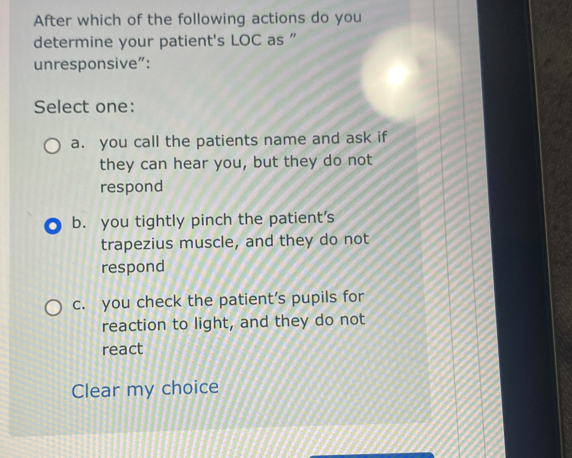 Solved After which of the following actions do you determine | Chegg.com