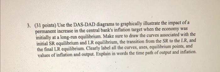 Solved 3. (31 points) Use the DAS-DAD diagrams to | Chegg.com