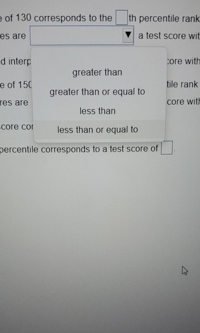Solved (a) Find and interpret the percentile rank of a test | Chegg.com