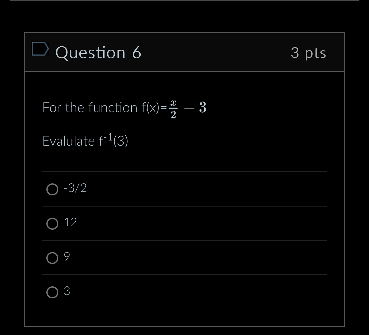Solved Question 63 ﻿ptsFor the function f(x)=x2-3Evalulate | Chegg.com