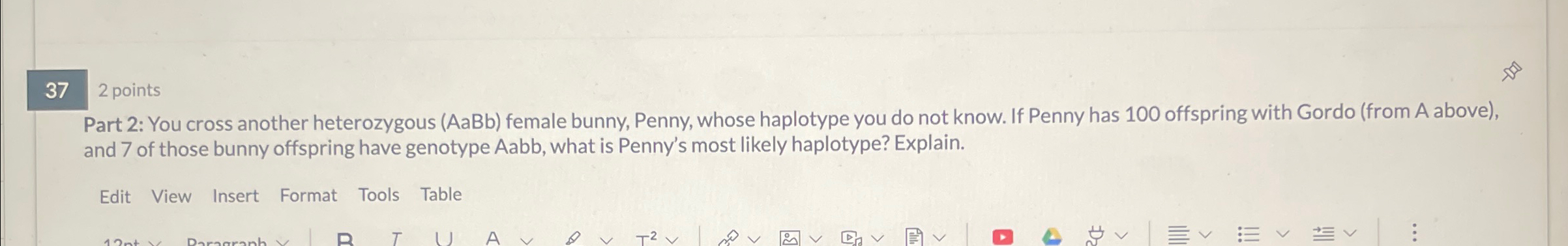 Solved 372 ﻿pointsPart 2: You cross another heterozygous ( | Chegg.com