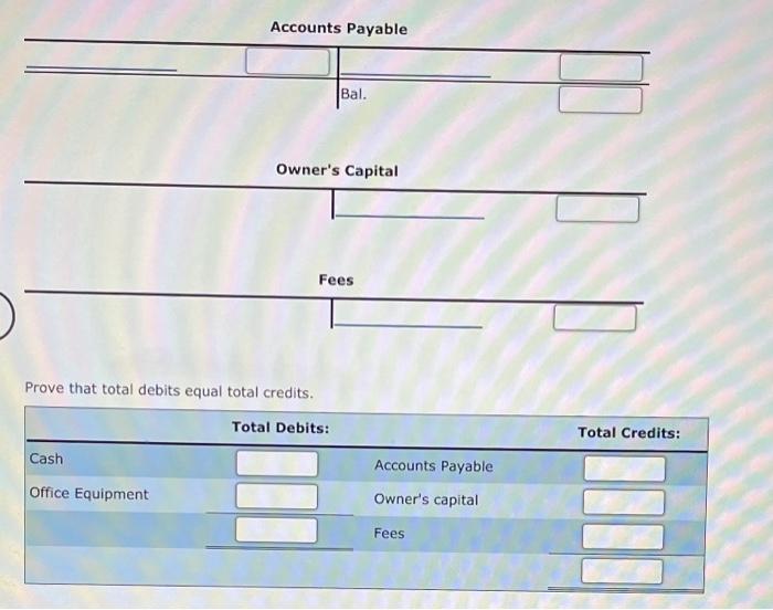 Solved General Ledger Accounts Set up T accounts for each of | Chegg.com