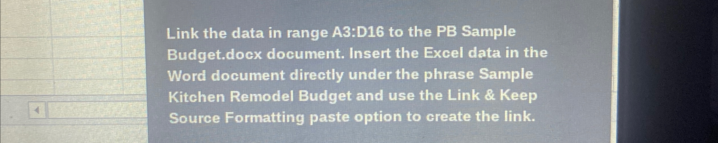 Solved Link the data in range A3:D16 ﻿to the PB Sample | Chegg.com