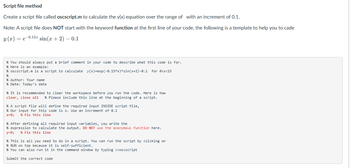 Solved Script file method Create a script file called | Chegg.com