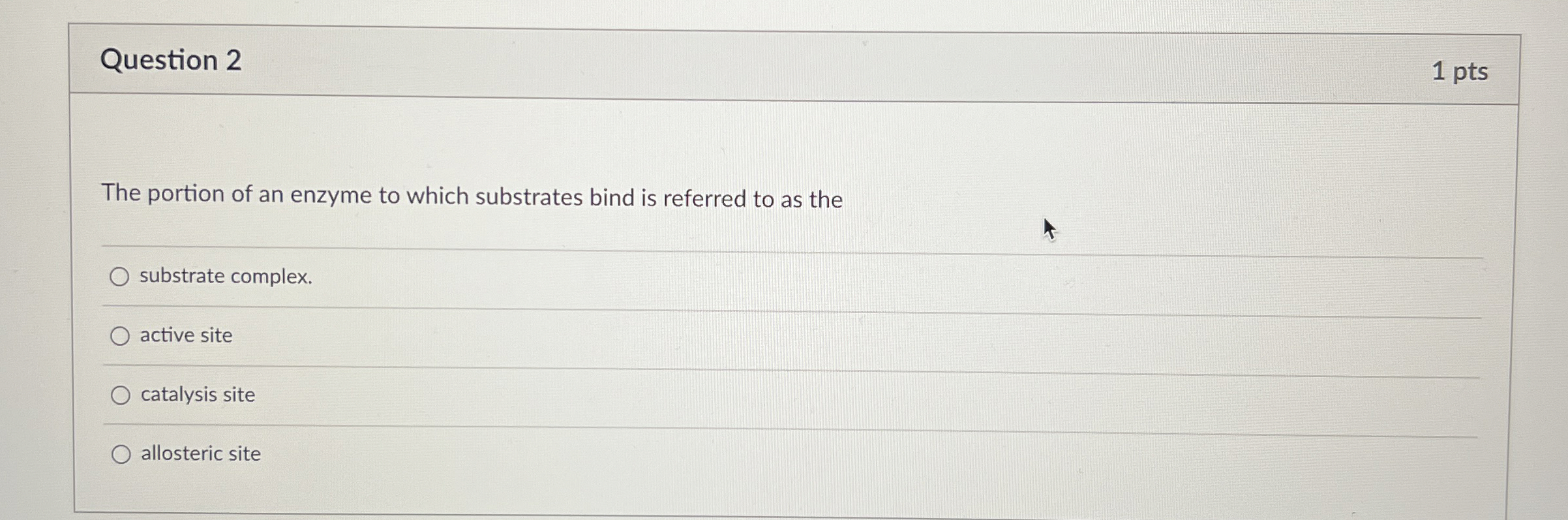 Solved Question 21 ﻿ptsThe portion of an enzyme to which | Chegg.com