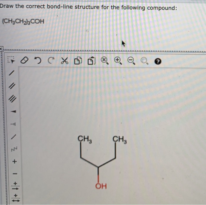 Solved Draw the correct bond-line structure for the | Chegg.com