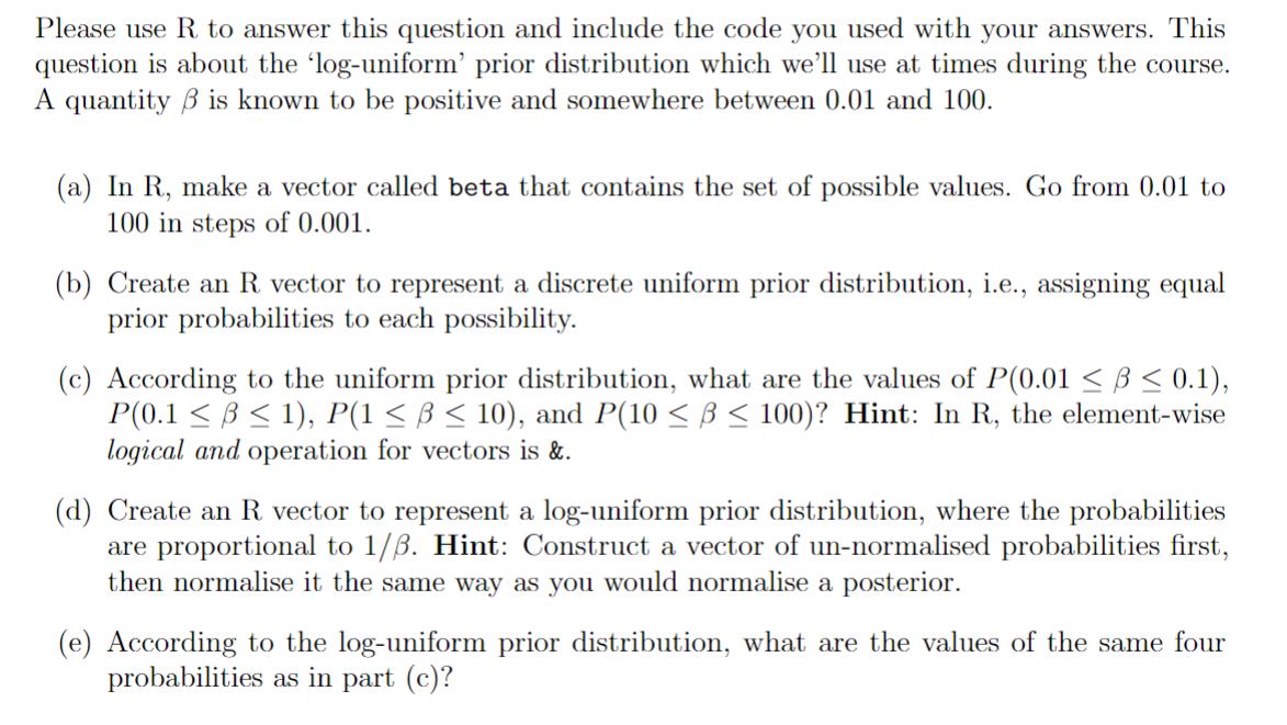 Solved Please use R to answer this question and include the | Chegg.com
