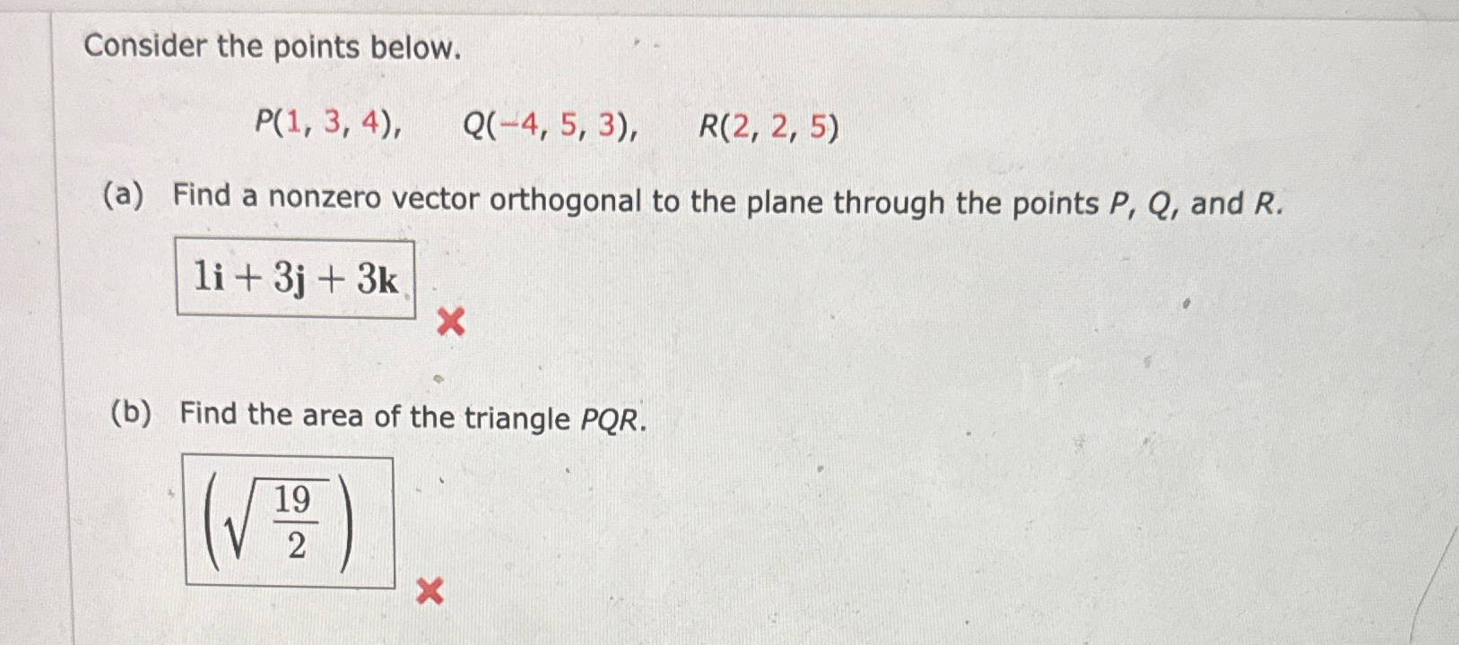 Solved Consider the points | Chegg.com