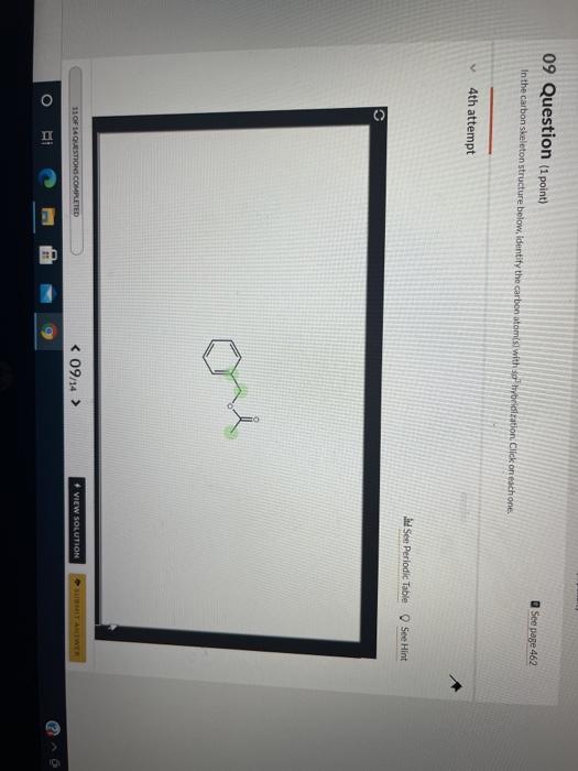 Solved 09 Question (1 point) In the carbon skeleton | Chegg.com