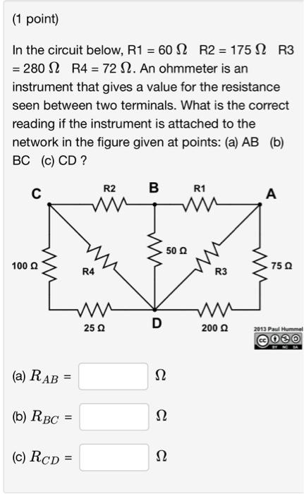 Solved In the circuit below, R1 =60ΩR2=175ΩR3 =280ΩR4=72Ω. | Chegg.com