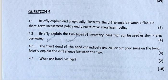 Solved 4.1 Briefly explain and graphically illustrate the | Chegg.com