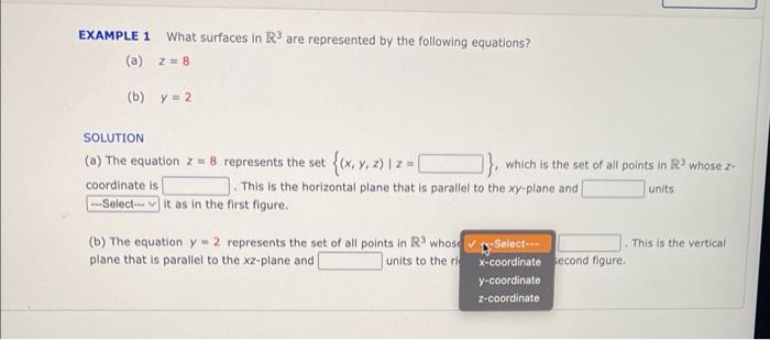 Solved EXAMPLE 1 What surfaces in R3 are represented by the | Chegg.com