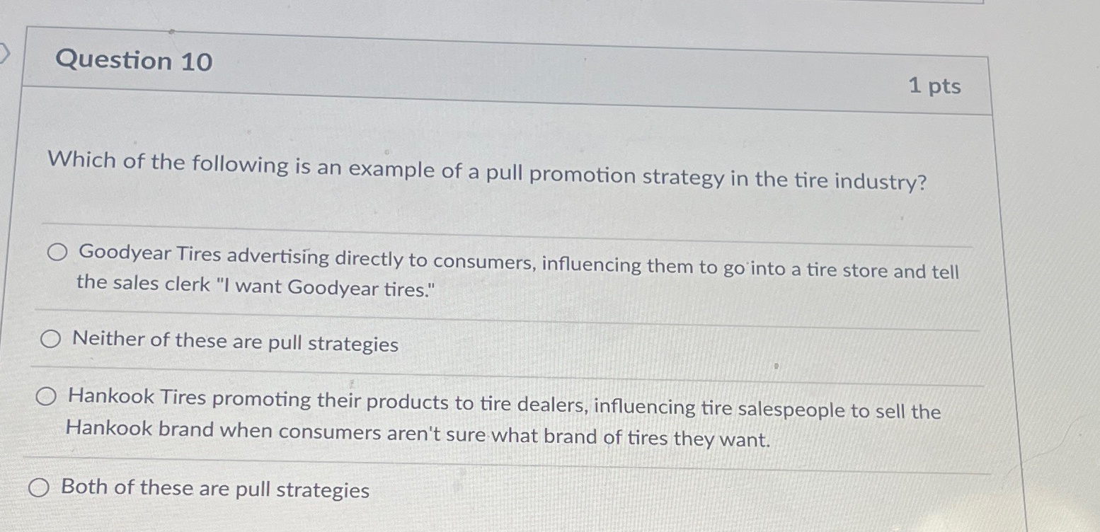 Solved Question 101ptsWhich of the following is an example | Chegg.com