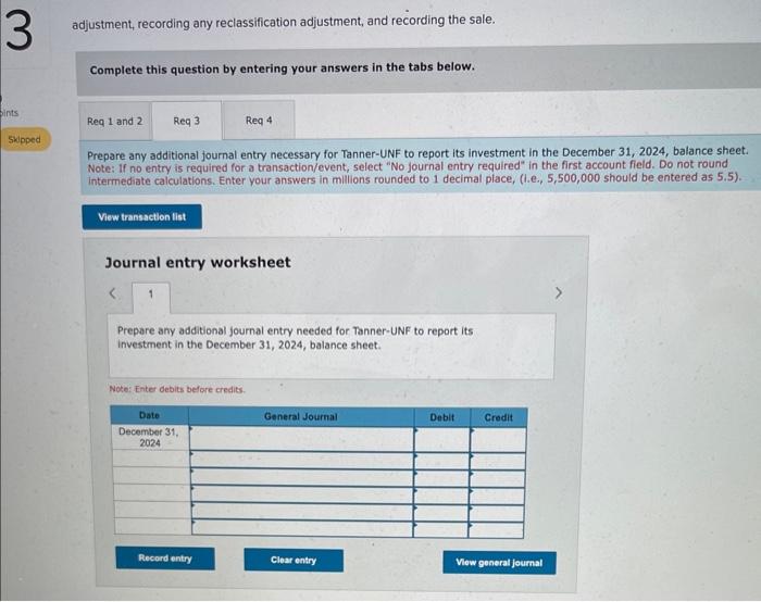 Solved adjustment, recording any reclassification | Chegg.com