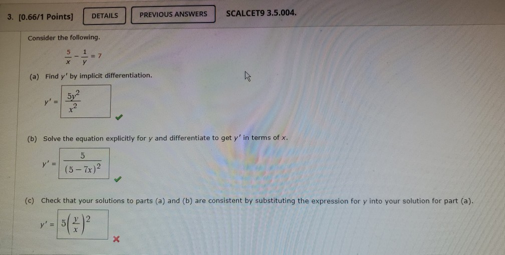Solved 7. [-/1 Points) DETAILS SCALCET9 3.5.032.EP. Use | Chegg.com