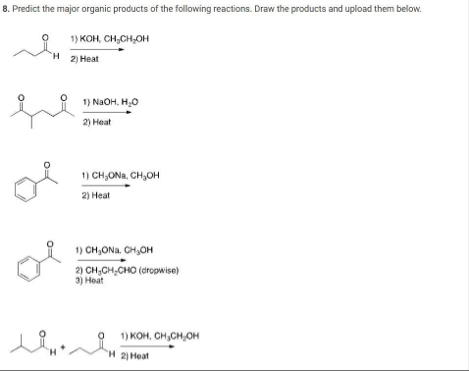 Solved Predict the major organic products of the following | Chegg.com