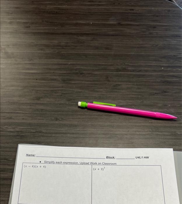Solved - Simplify each expression. Upload Work on Classroom | Chegg.com