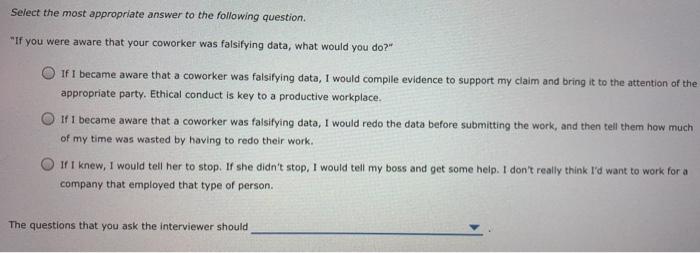 Solved hapter 14: Aplia Assignment 3. During the Interview | Chegg.com