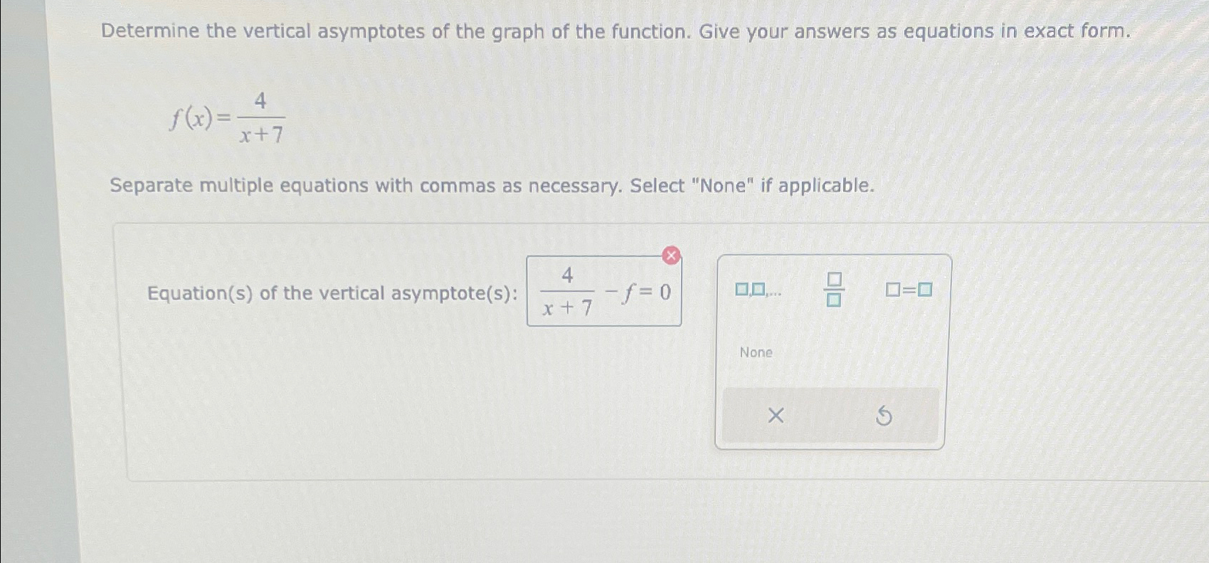 Solved Determine The Vertical Asymptotes Of The Graph Of The 8910