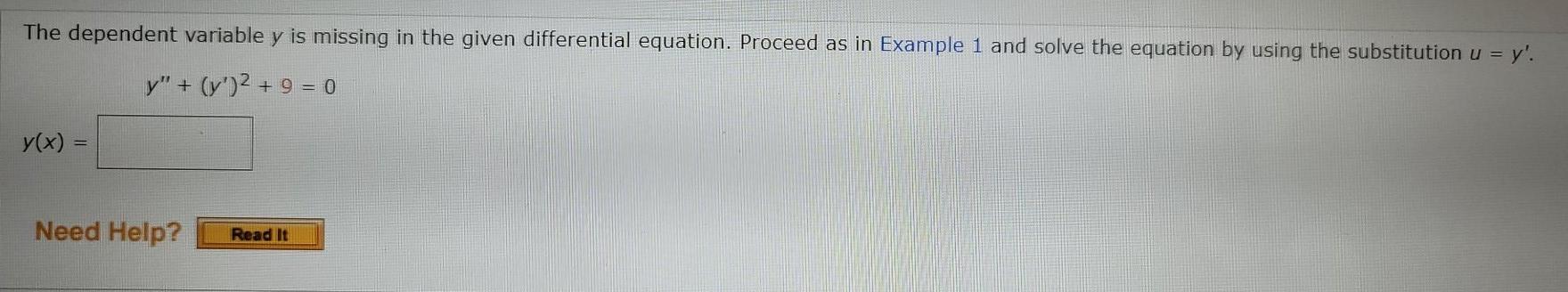 Solved The dependent variable y is missing in the given | Chegg.com