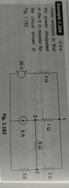 Solved Use nodal analysis to find the power dissipated in | Chegg.com