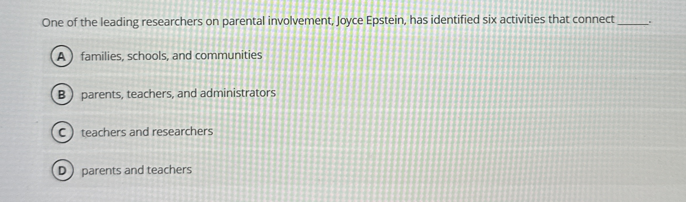 Solved One of the leading researchers on parental | Chegg.com