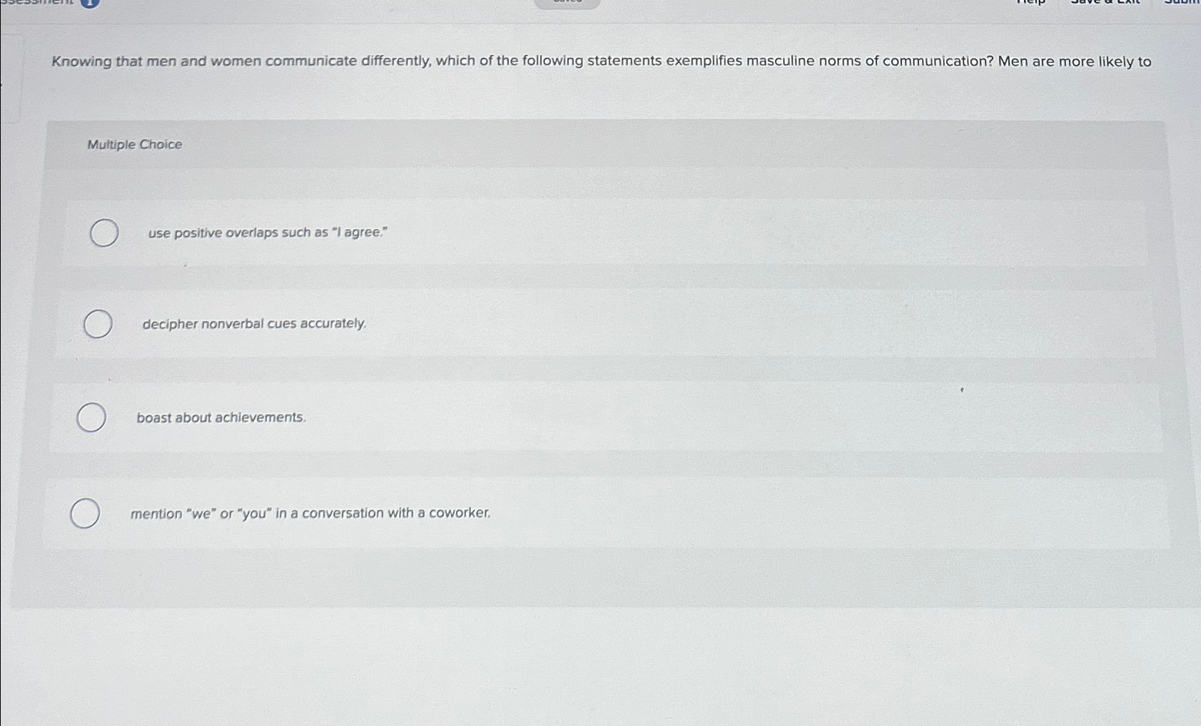 Solved Knowing that men and women communicate differently, | Chegg.com