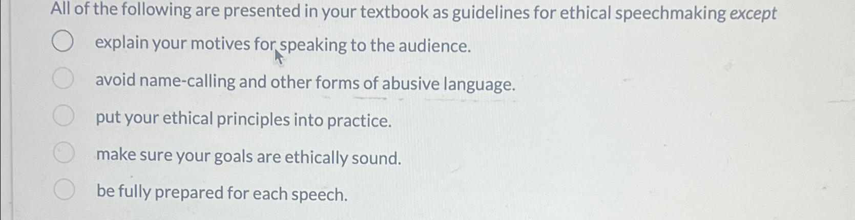 All of the following are presented in your textbook | Chegg.com