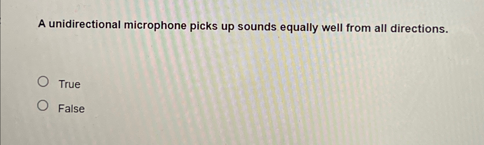 Solved A unidirectional microphone picks up sounds equally | Chegg.com