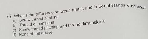 Solved What is the difference between metric and imperial | Chegg.com