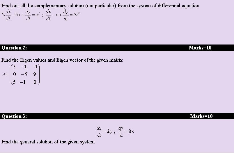 Solved: Find Out All The Complementary Solution (not Parti... | Chegg.com