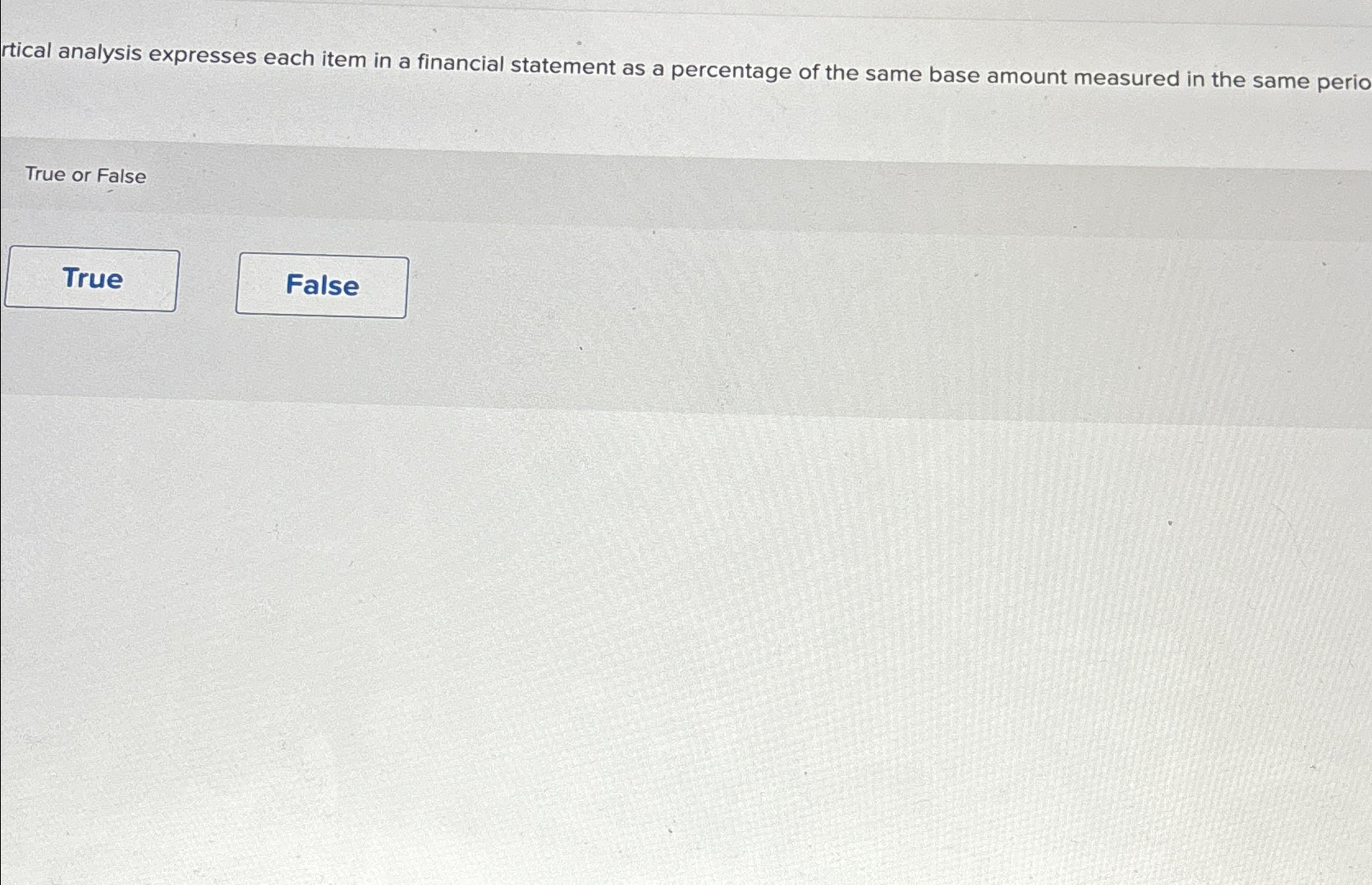 Solved rtical analysis expresses each item in a financial | Chegg.com