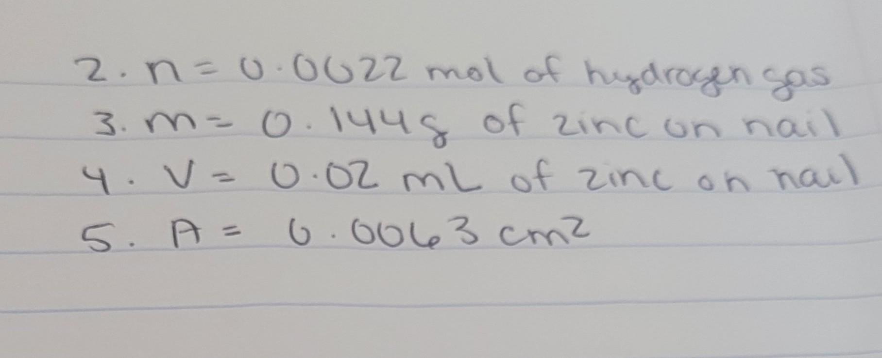 Solved 6. Calculate the average thickness of zinc on the | Chegg.com