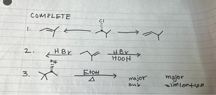Solved COMPLETE 1. 2. \\( | Chegg.com