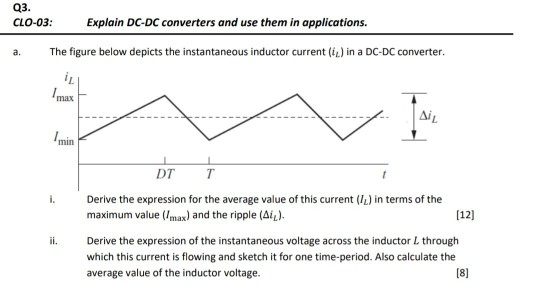 Solved Q3. CL0-03: Explain DC-DC converters and use them in | Chegg.com