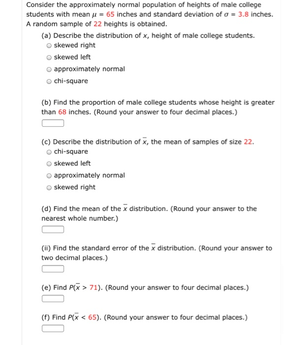 Solved Consider the approximately normal population of | Chegg.com
