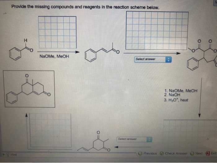 Solved Provide the missing compounds and reagents in the | Chegg.com