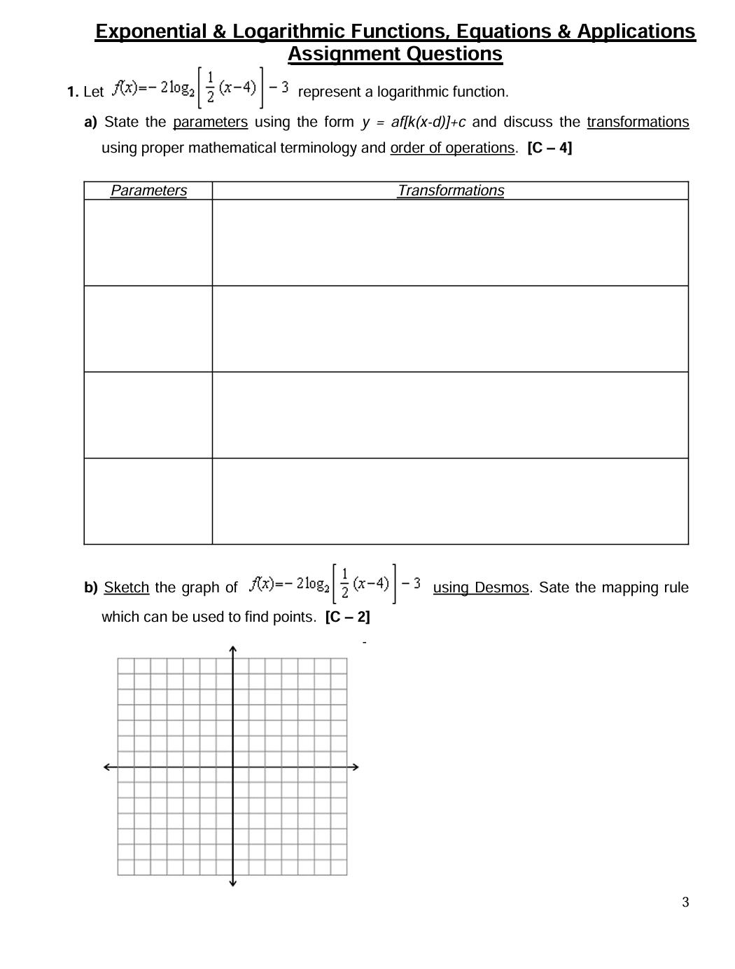 Solved Exponential And Logarithmic Functions Equations And