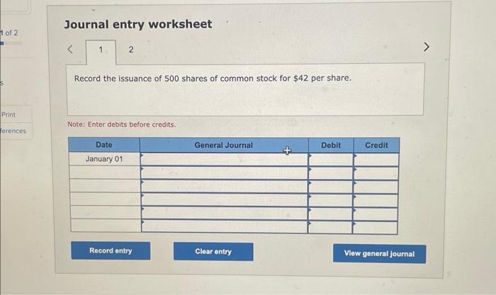 Solved Required information Exercise 10-3 (Algo) Record the | Chegg.com