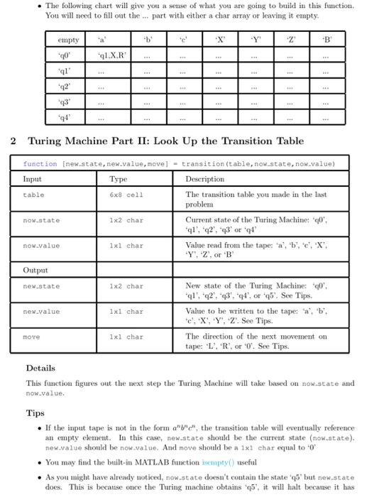 3 Turing Machine Part III: Run the Turing Machine | Chegg.com