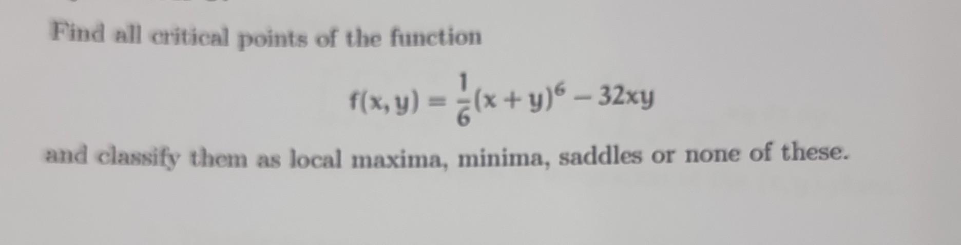 Solved Find all critical points of the function | Chegg.com