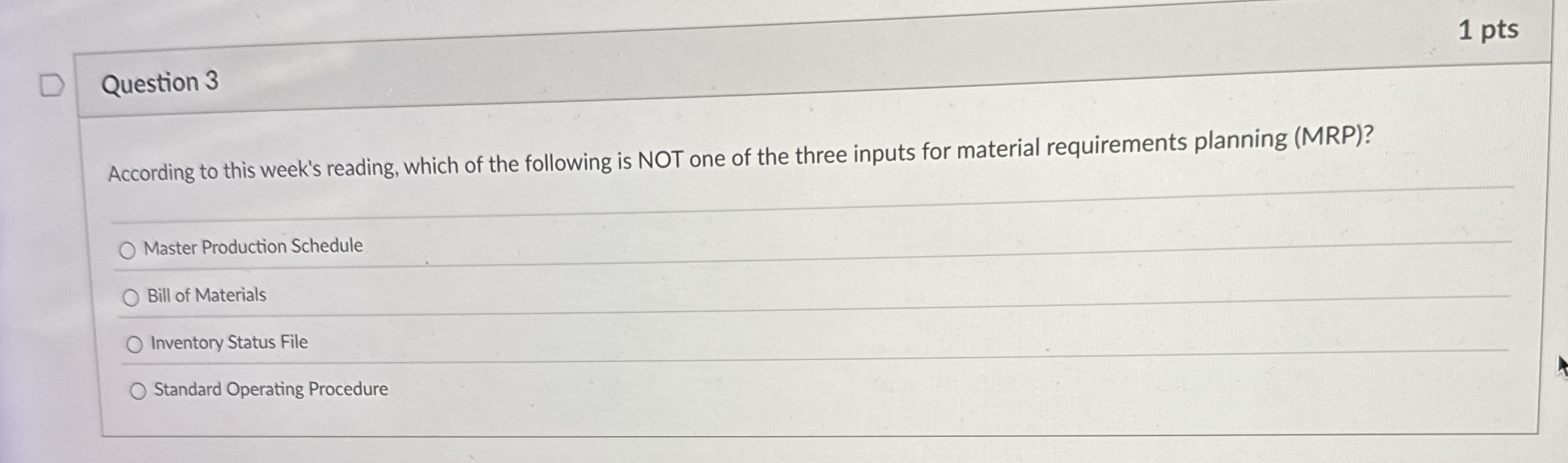 Solved Question 3According to this week's reading, which of | Chegg.com
