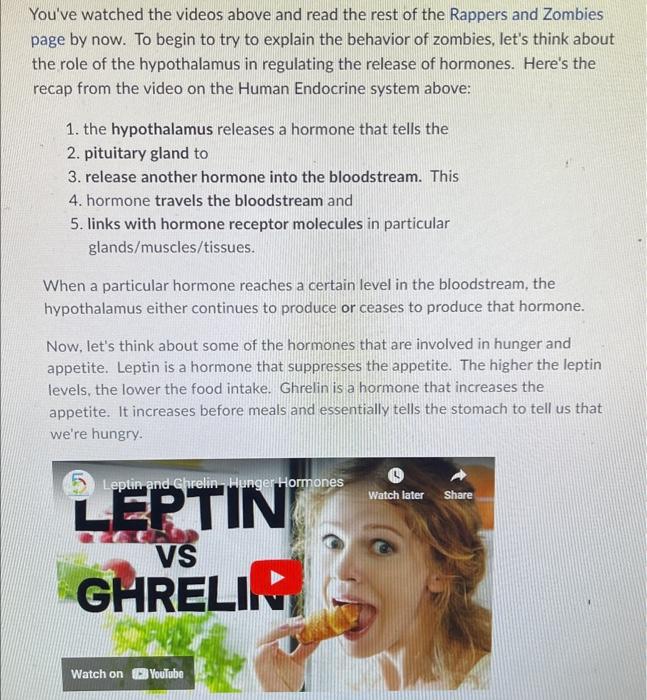 Solved Purpose: Use your understanding of the brain and the | Chegg.com