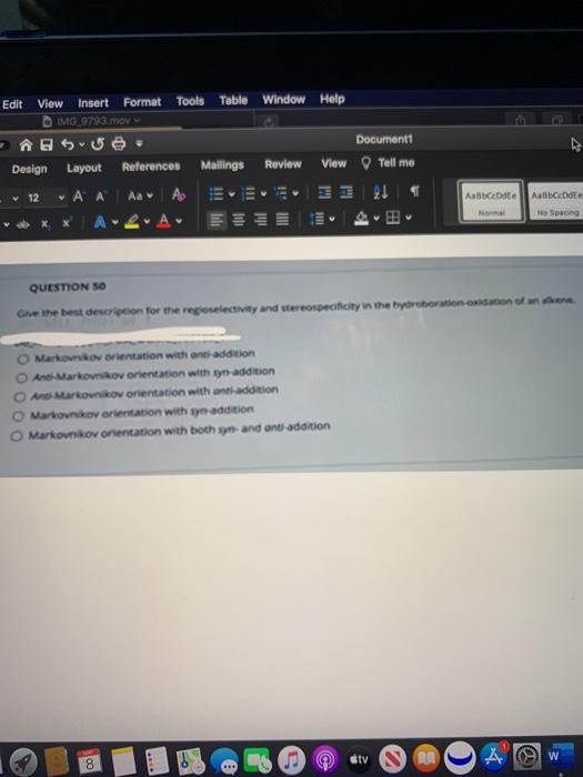 Solved View Insert Format Tools Table Window Help Document1 | Chegg.com