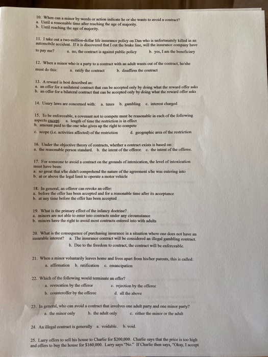 Solved Business Law Chapter 9, 10, and 11 Best MULTIPLE | Chegg.com