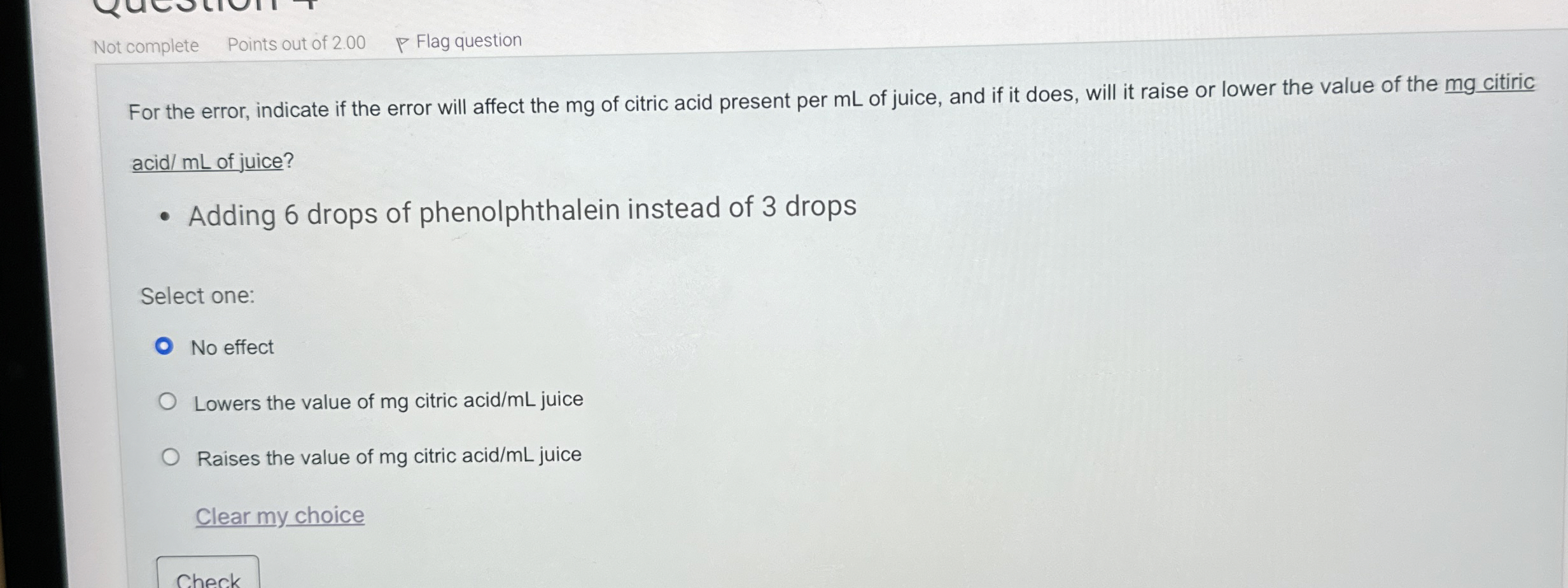 Solved For the error, indicate if the error will affect the | Chegg.com