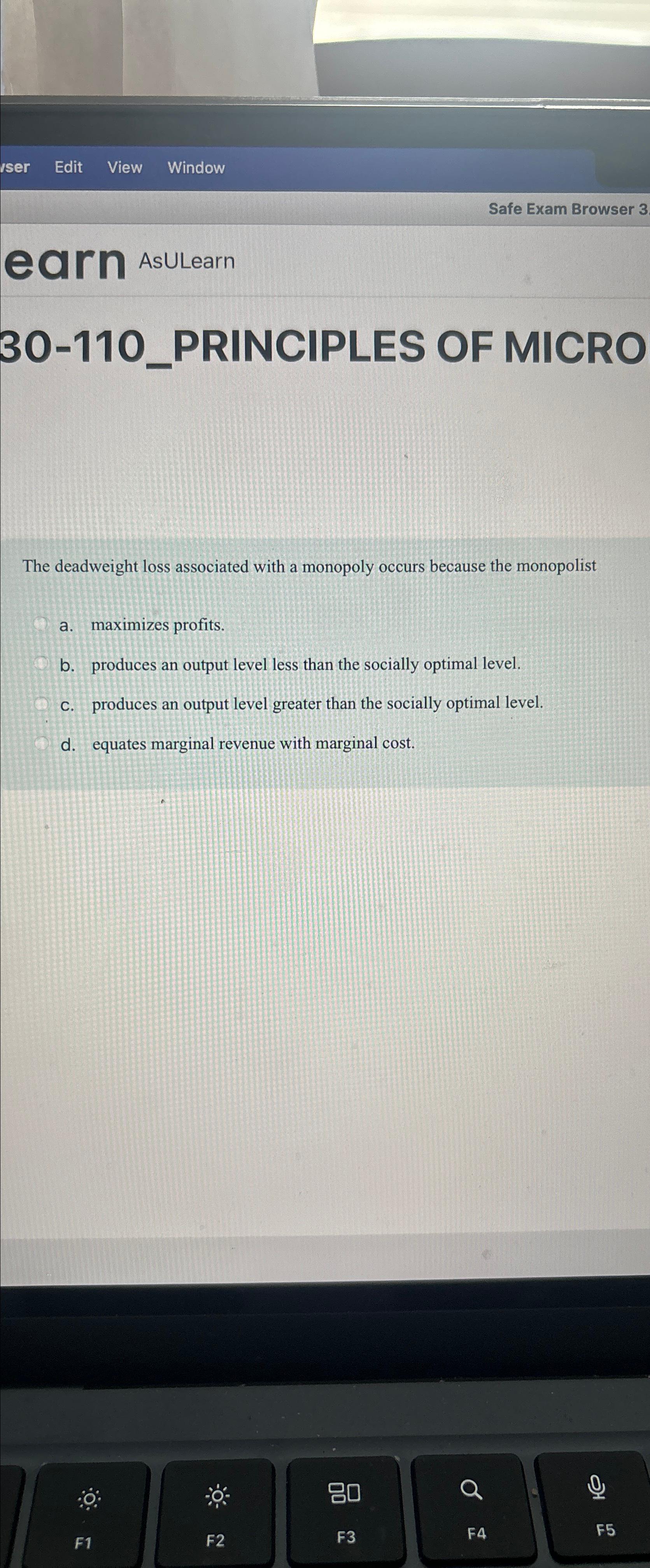 Solved earnAsULearnSafe Exam Browser 330-110_PRINCIPLES OF | Chegg.com